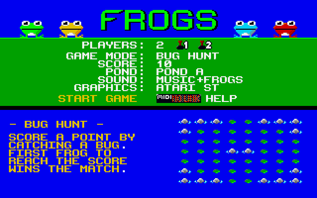 Frogs review (Atari ST) | Atari Legend